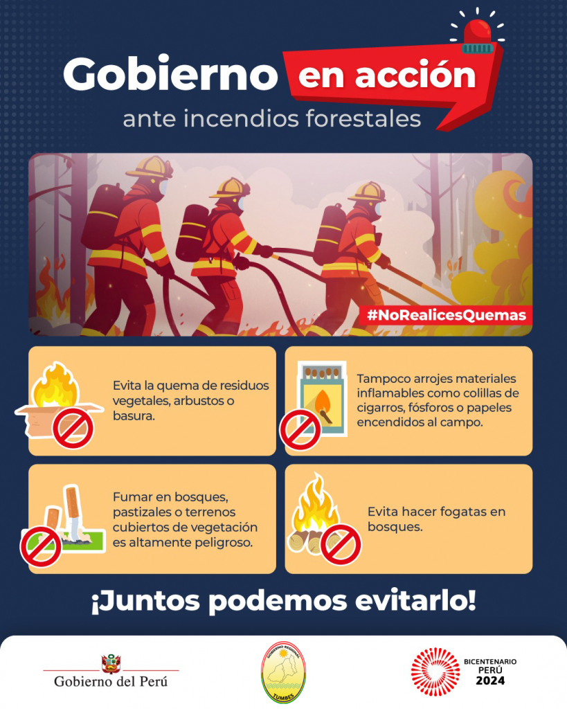 ACCIONES DEL GOBIERNO PARA LA PREVENCIÓN DE INCENDIOS FORESTALES – Gobierno Regional de Tumbes